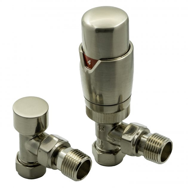 Reina Modal - Brushed Angled- TRV Radiator Valve and LockShield