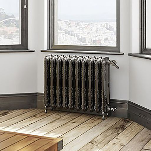 OXFORD FREESTANDING Cast Iron Radiator, 710/852 - Raw Metal
