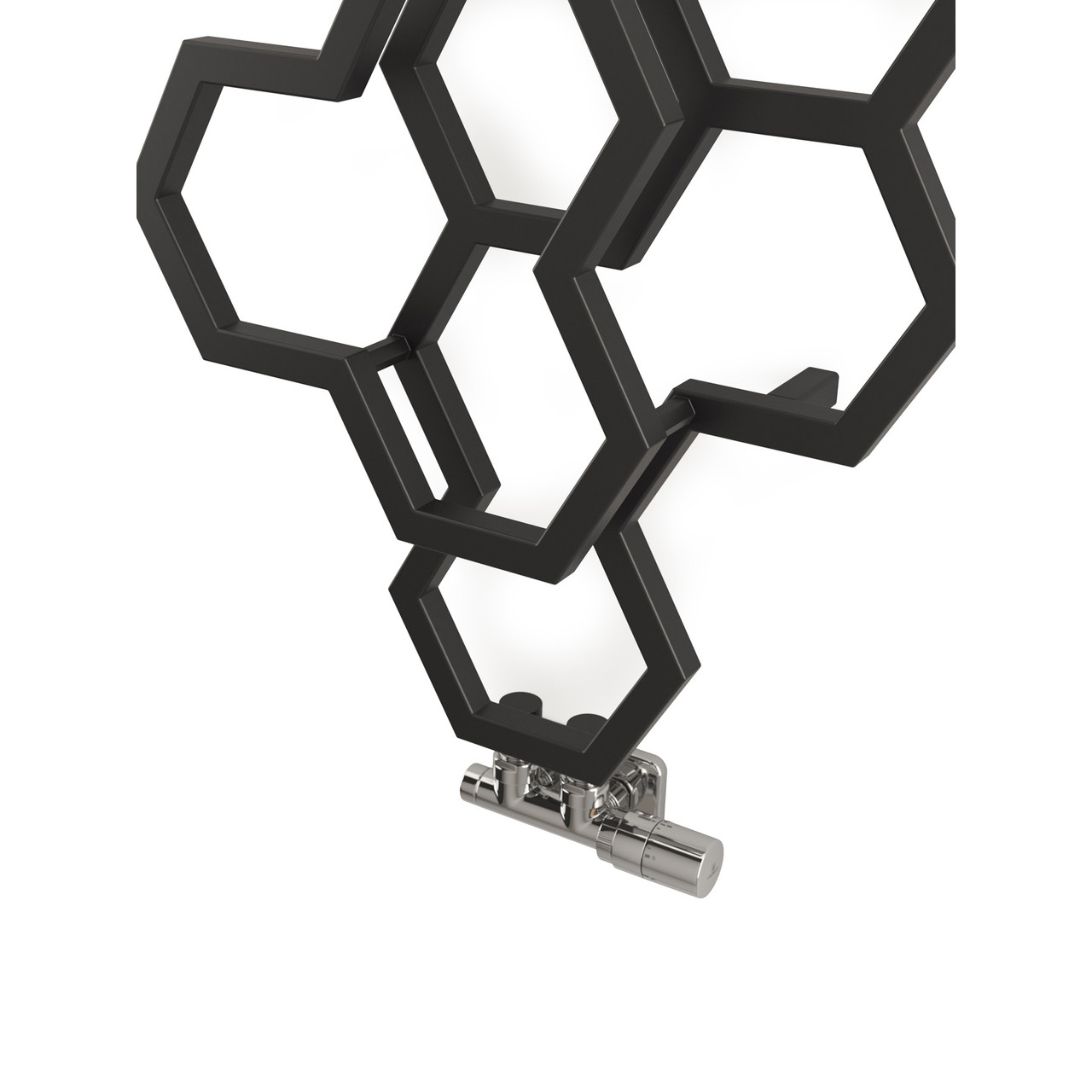 Terma HEX Designer Radiator 1220 x 486mm - Matt Black