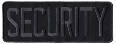 SECURITY Back Patch, Grey/Black, 11x4" - Emblem Enterprises