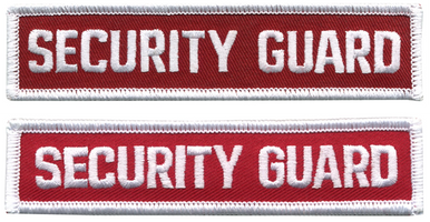 SECURITY GUARD Tab Patch, 4-1/2x1" - Emblem Enterprises