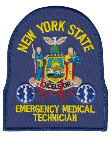 NY EMT Shoulder Patch, 4X4-3/4" - Emblem Enterprises