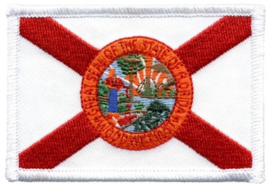 Florida State Flag Patch, Wavy, 3-1/4x2-3/8" - Emblem Enterprises