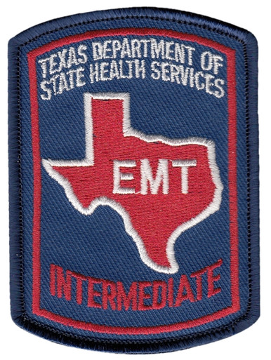 TEXAS EMT INTERMEDIATE Cap Patch, Full Color, 2-1/8x3" - Emblem Enterprises