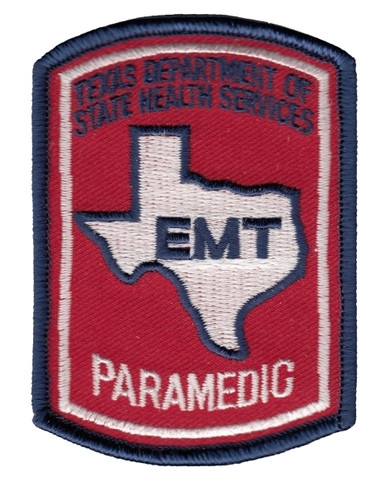 TEXAS PARAMEDIC Cap Patch, 2-1/8x3" - Emblem Enterprises