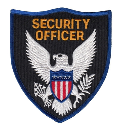 SECURITY OFFICER Shoulder Patch, 3-3/4x4-3/8" - Emblem Enterprises