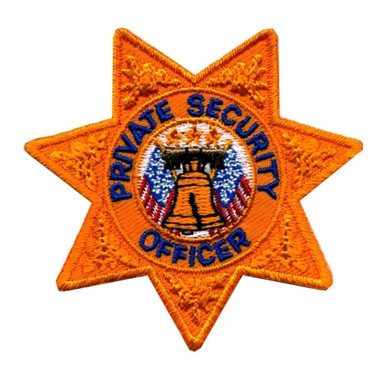 PRIVATE SECURITY OFFICER Badge Patch, Gold, 2-3/4x2-3/4" - Emblem ...