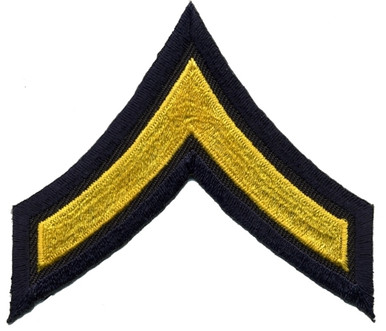 PFC Chevrons, Medium Grey/Midnight, 3" Wide - Emblem Enterprises