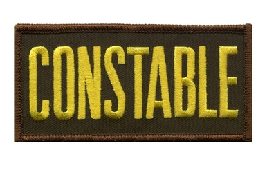 CONSTABLE Chest Patch, Medium Gold/Brown, 4x2" - Emblem Enterprises