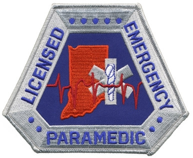 IN - LICENSED EMERGENCY PARAMEDIC Shoulder Patch, 5x4" - Emblem Enterprises