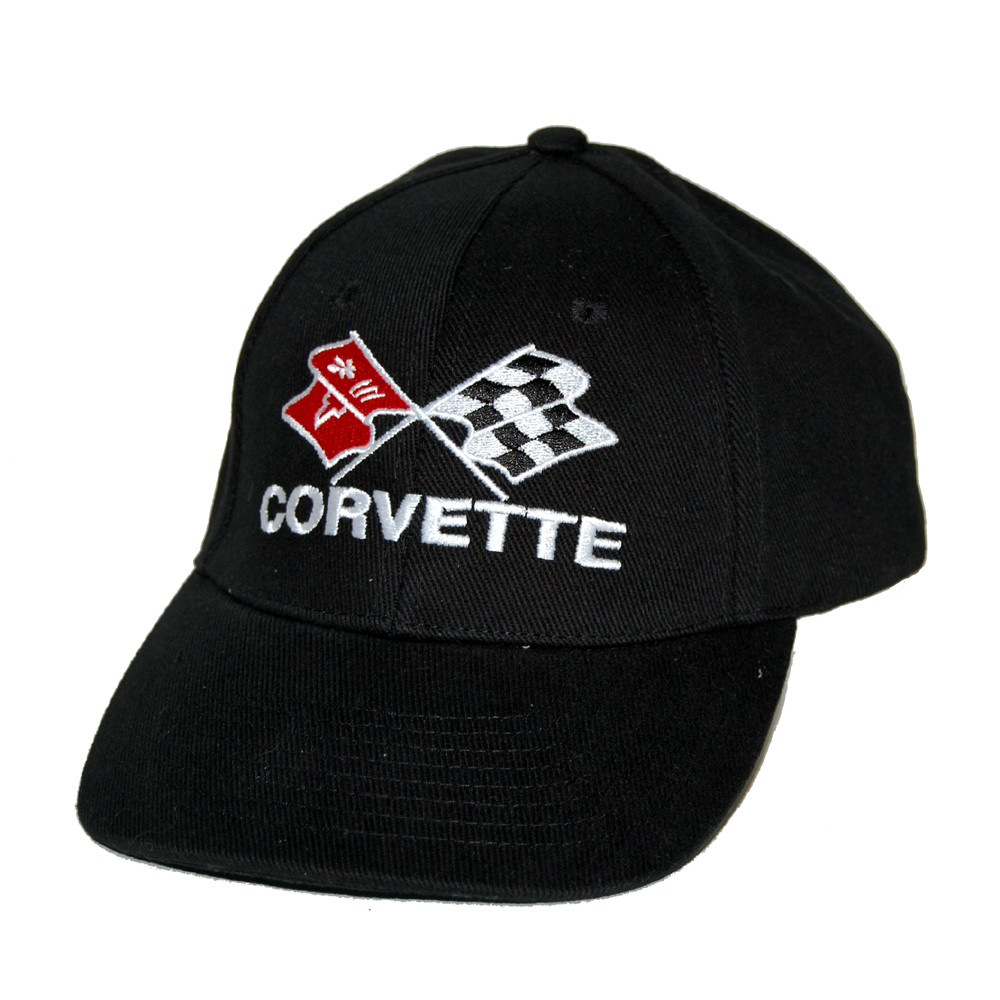 C3 Corvette Black Brushed Twill Hat | Corvette Depot