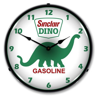 Sinclair Dino Gasoline LED Backlit Clock | Corvette Depot