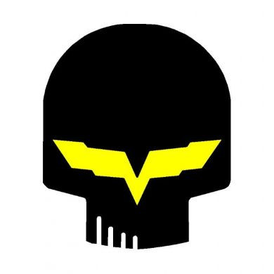 C6R Corvette Jake Racing Black Skull Metal Sign | Corvette Depot