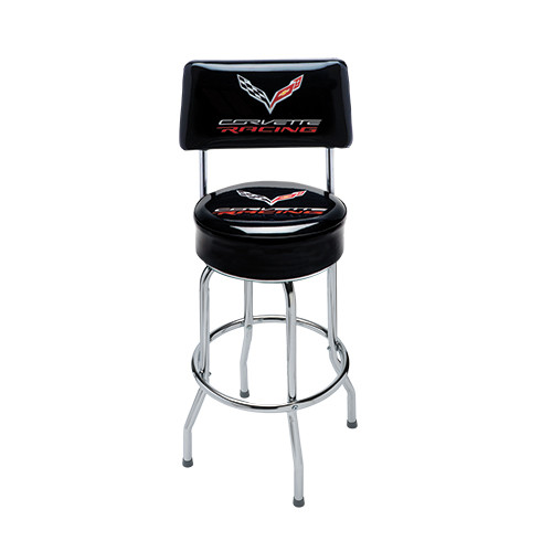 C7 Corvette Racing Backrest Counter Stool | Corvette Depot