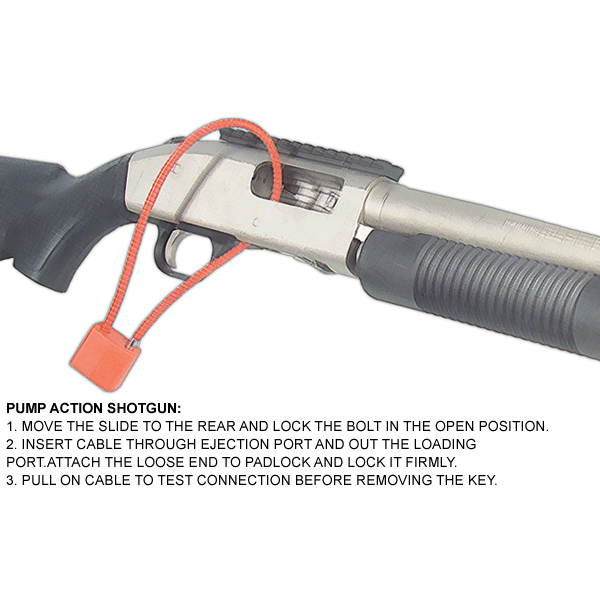 UTG Universal Pistol Rifle Shotgun Firearm Cable Lock California ...