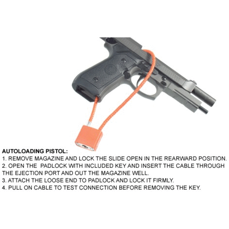 UTG Universal Pistol Rifle Shotgun Firearm Cable Lock California ...