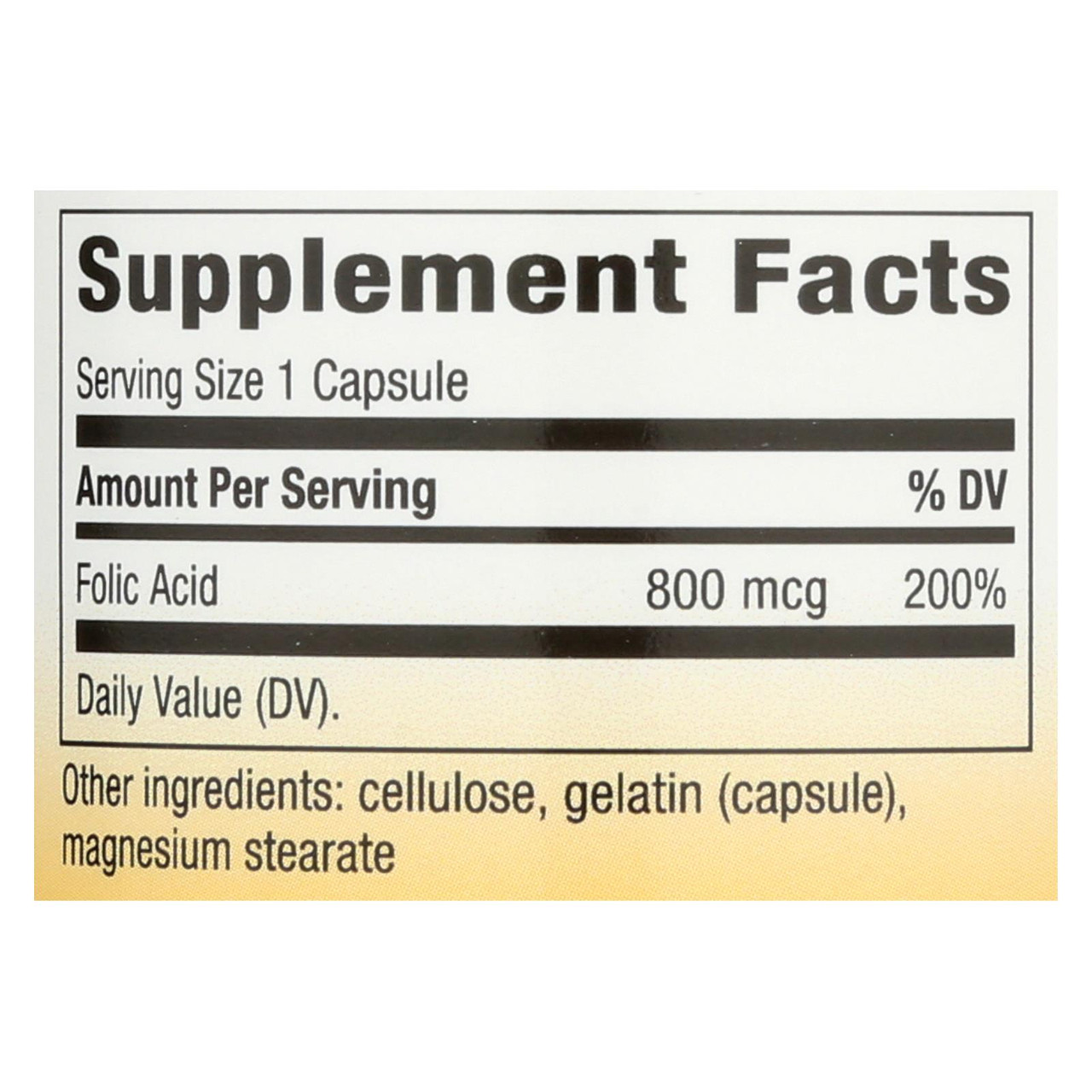 Nature's Way Folic Acid - 800 Mcg - 100 Capsules