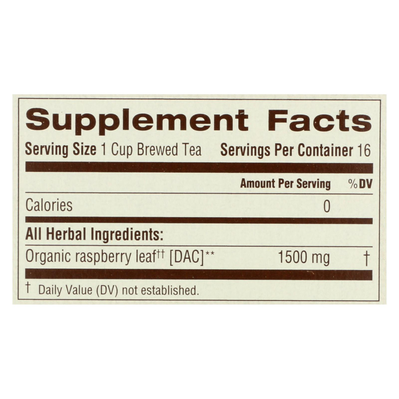 Yogi Organic Woman's Herbal Tea Raspberry Leaf - 16 Tea Bags - Case Of 6