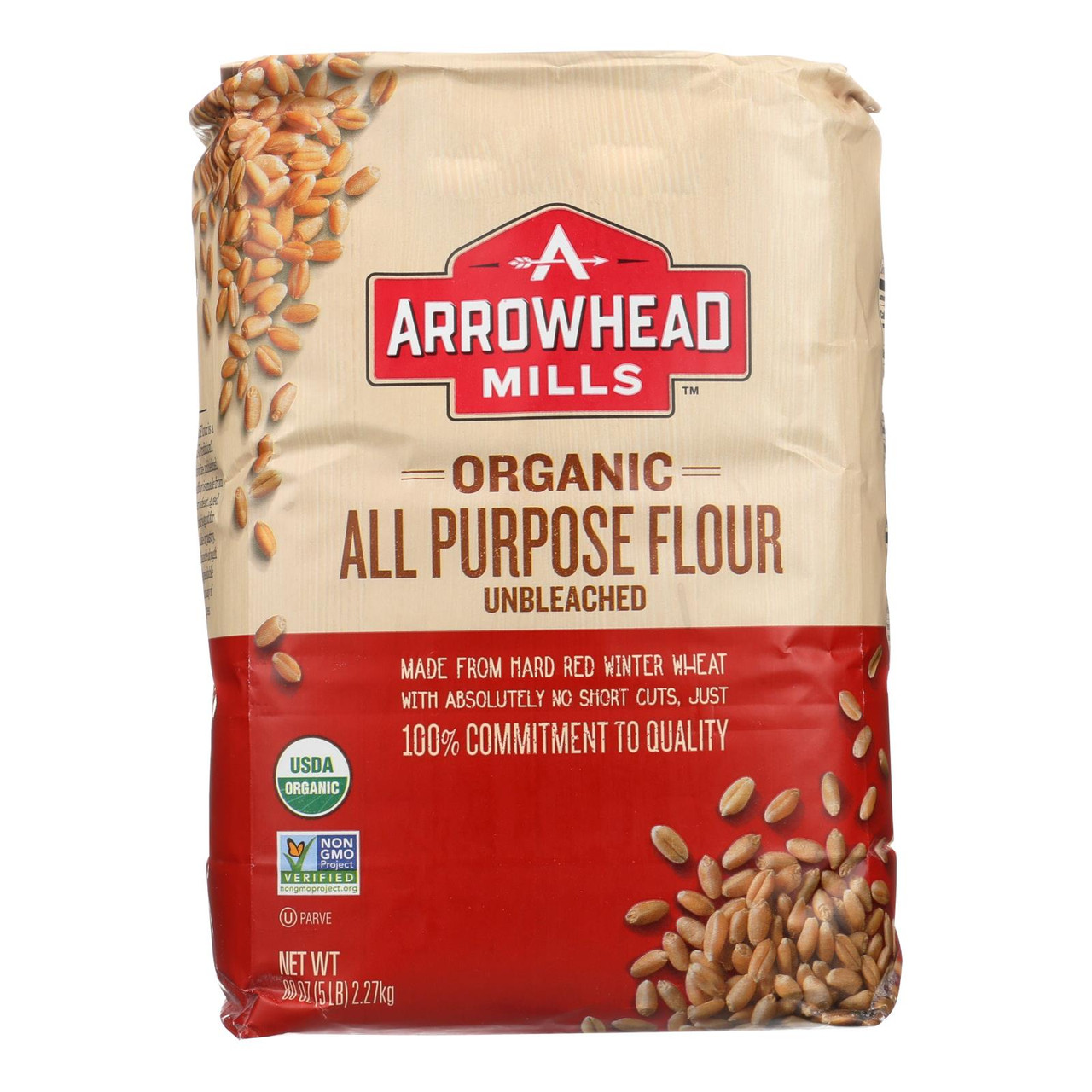 Arrowhead Mills Organic Enriched Unbleached White Flour - Case Of 8 - 5