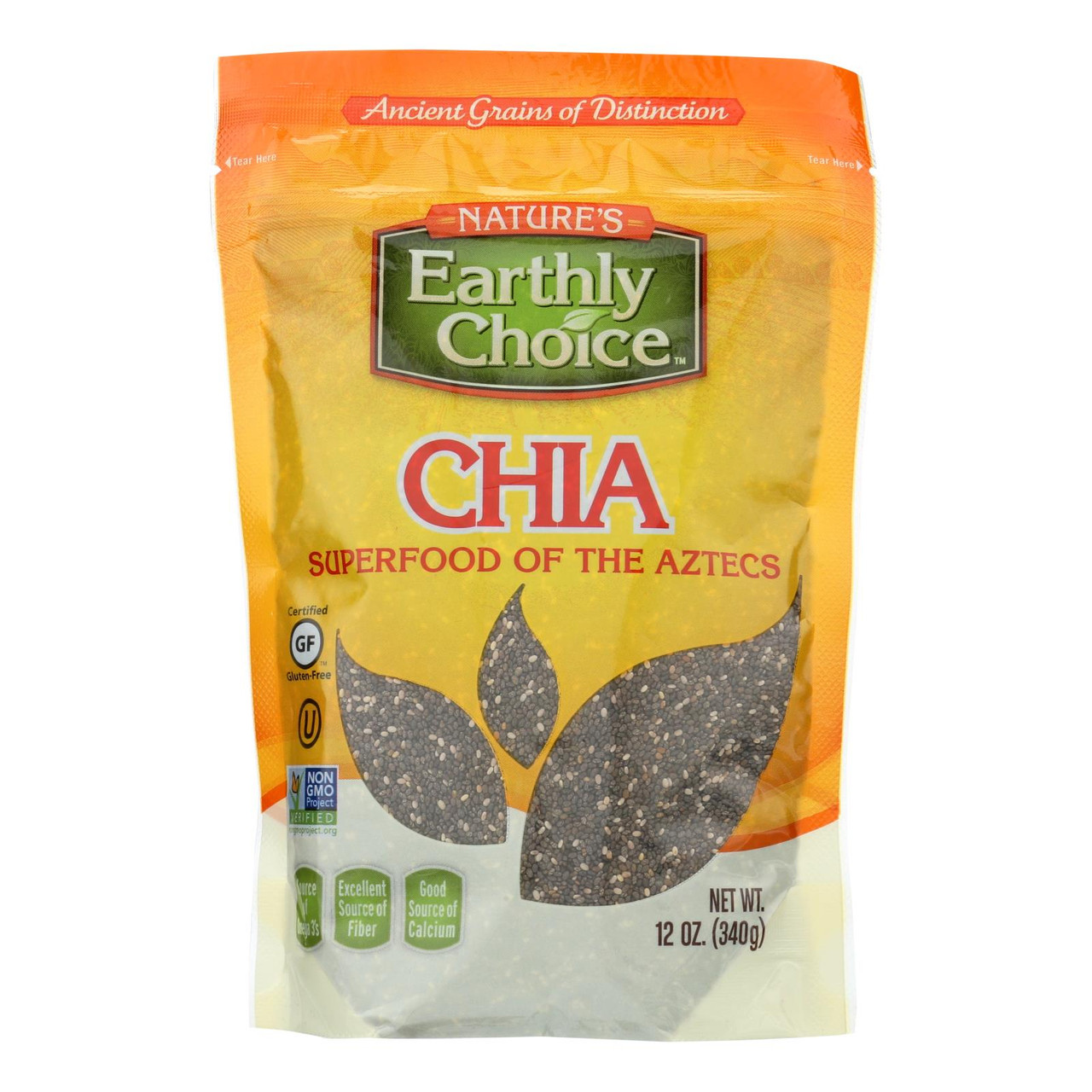 Nature's Earthly Choice Chia Seeds - Case Of 6 - 8 Oz.