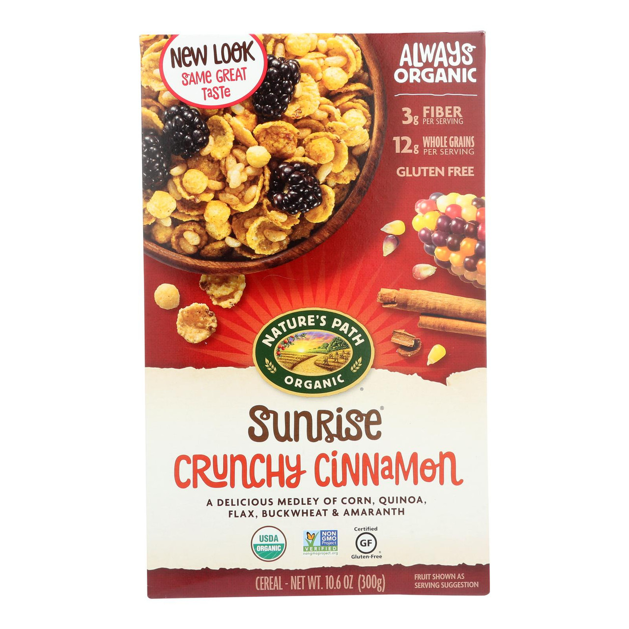 Nature's Path Organic Sunrise Cereal - Crunchy Cinnamon - Case Of 12 ...