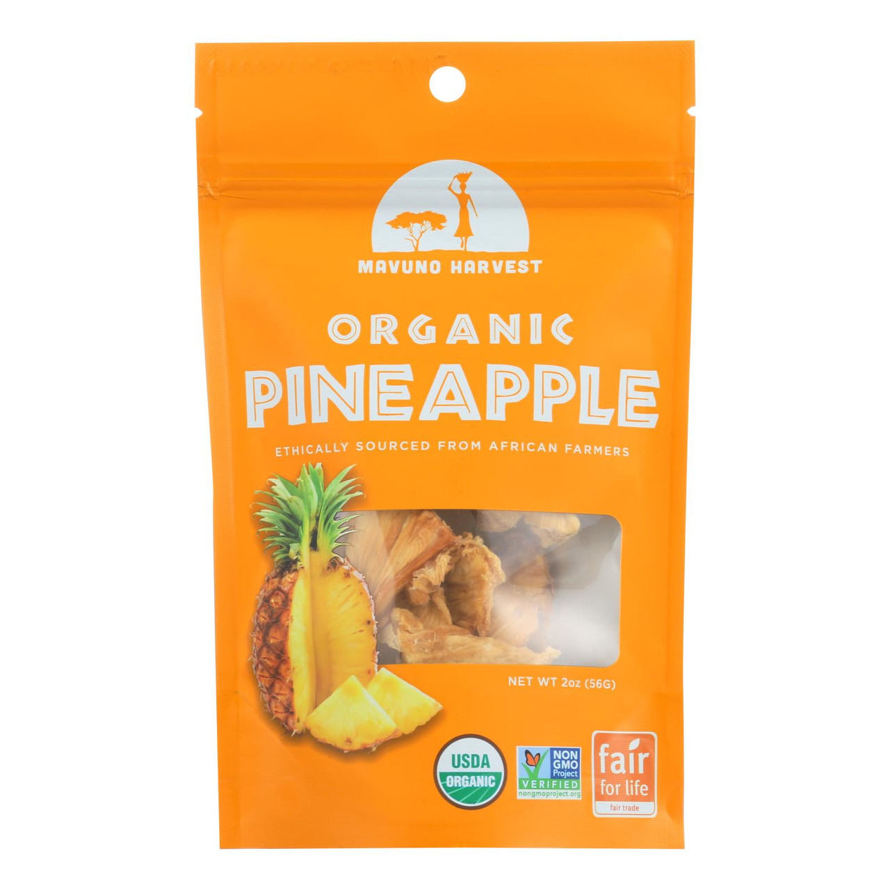 Mavuno Harvest Organic Dried Fruits - Jackfruit - Case Of 6 - 2 Oz.