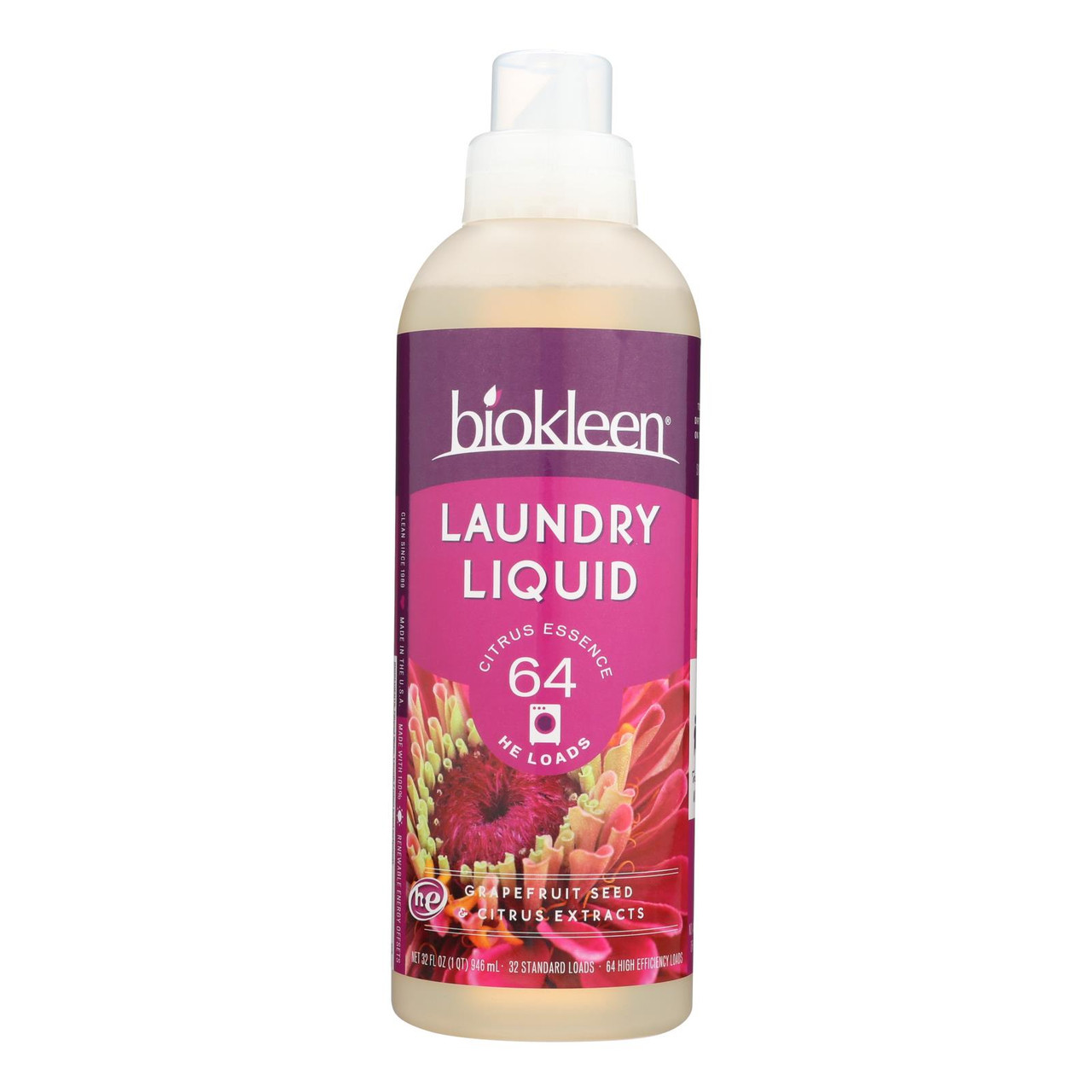 Biokleen Laundry Liquid - Sport - 64 Oz