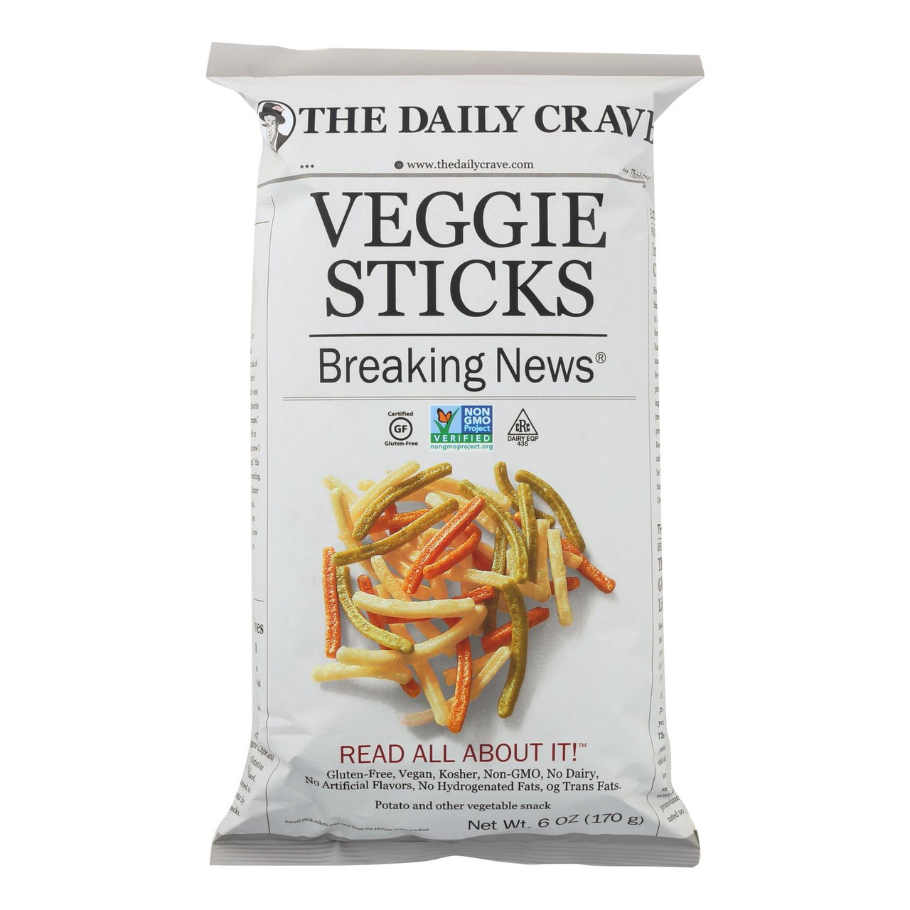 The Daily Crave Veggie Sticks - Potato And Other Vegetable Snack - Case ...