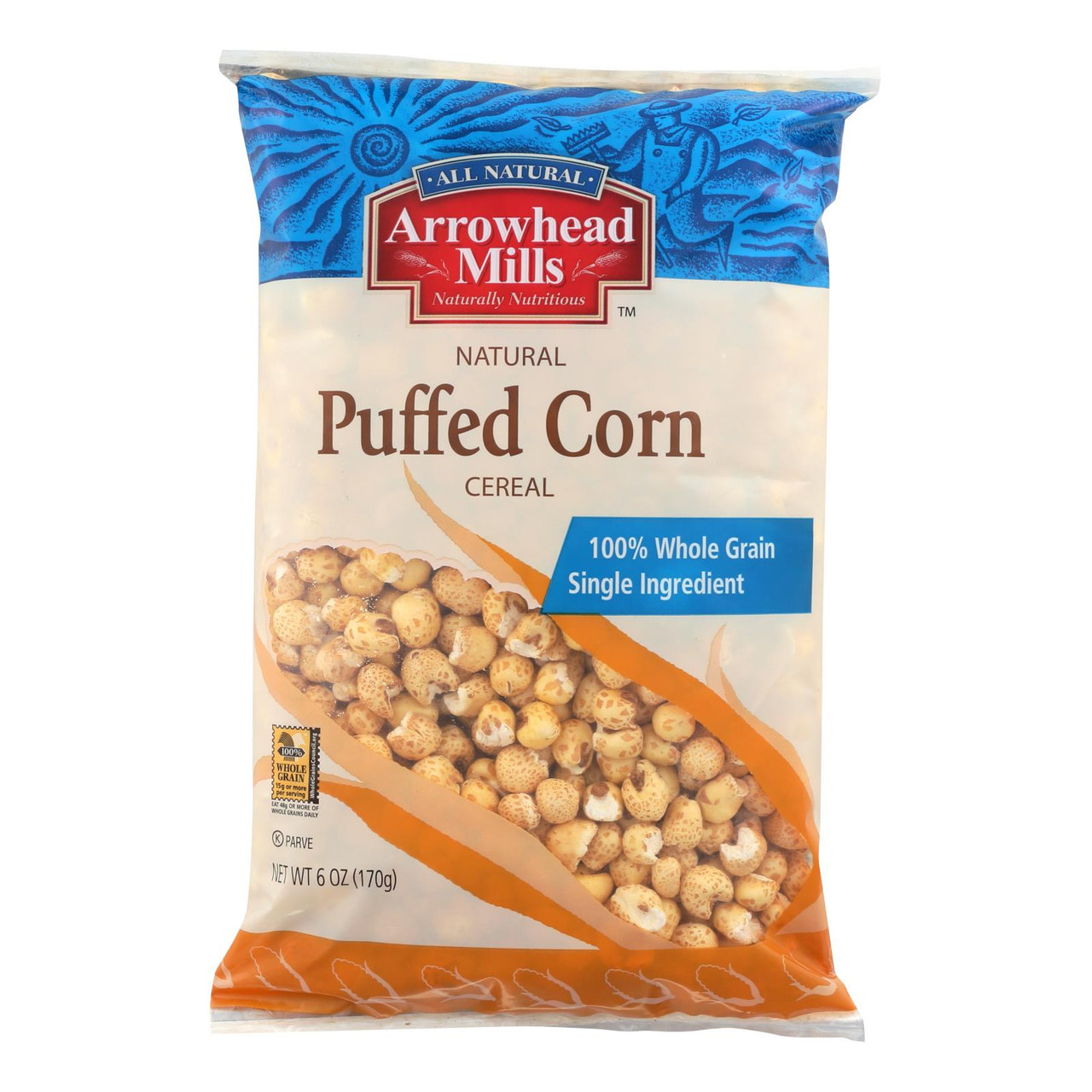 Arrowhead Mills All Natural Puffed Corn Cereal - Case Of 12 - 6 Oz.