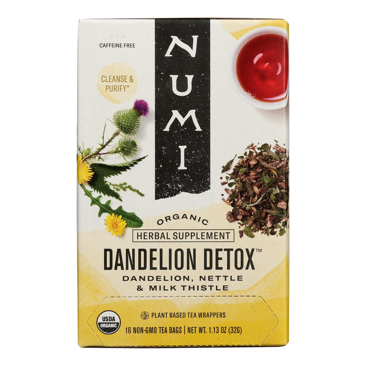 Yogi Tea - Organic - Roasted Dandelion Spice Detox - 16 Tea Bags - 1 Case