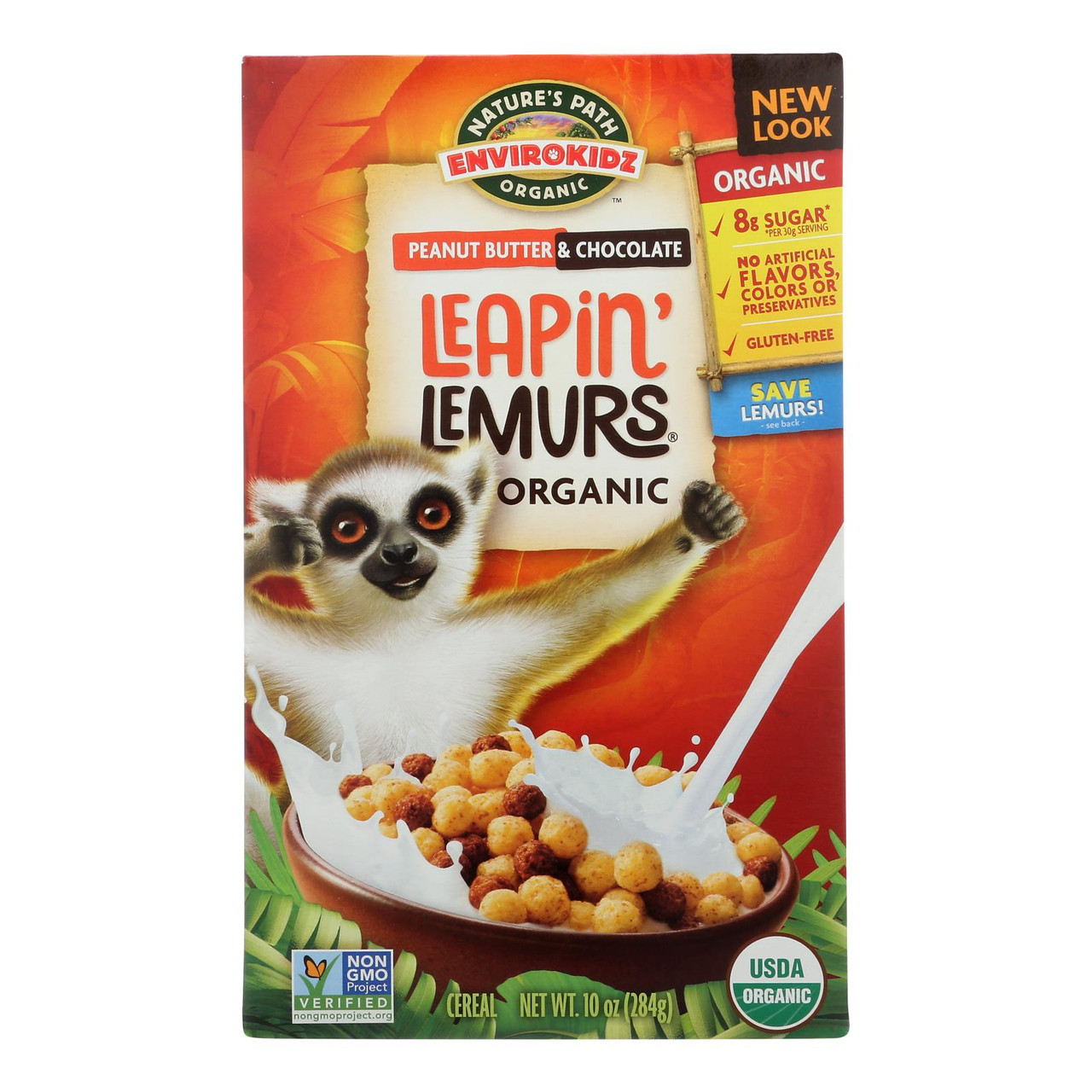 Envirokidz Panda Puffs Cereal - Peanut Butter - Case Of 6 - 24.7 Oz.