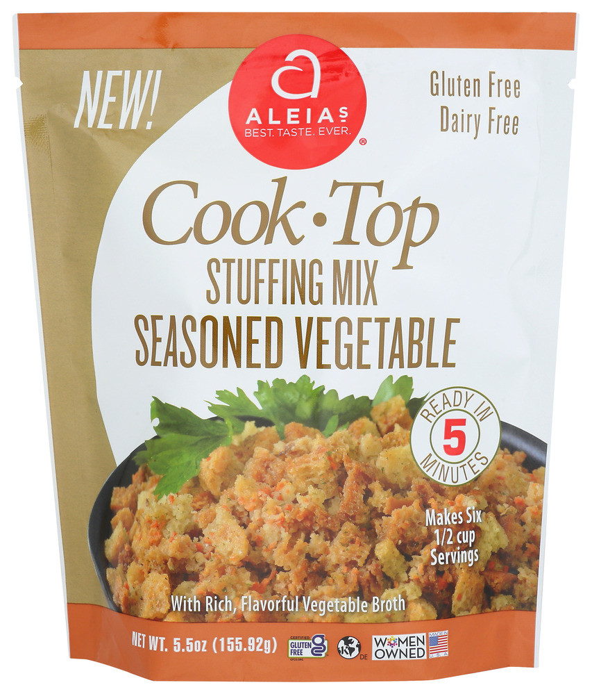 Aleia's Gluten Free Stuffing Mix Plain - Case Of 6 - 10 Oz