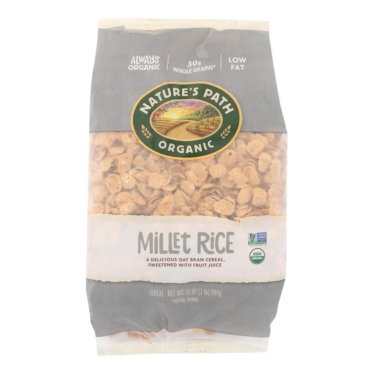 Nature's Path Organic Millet Rice Oat-bran Flakes Cereal - Case Of 6 ...