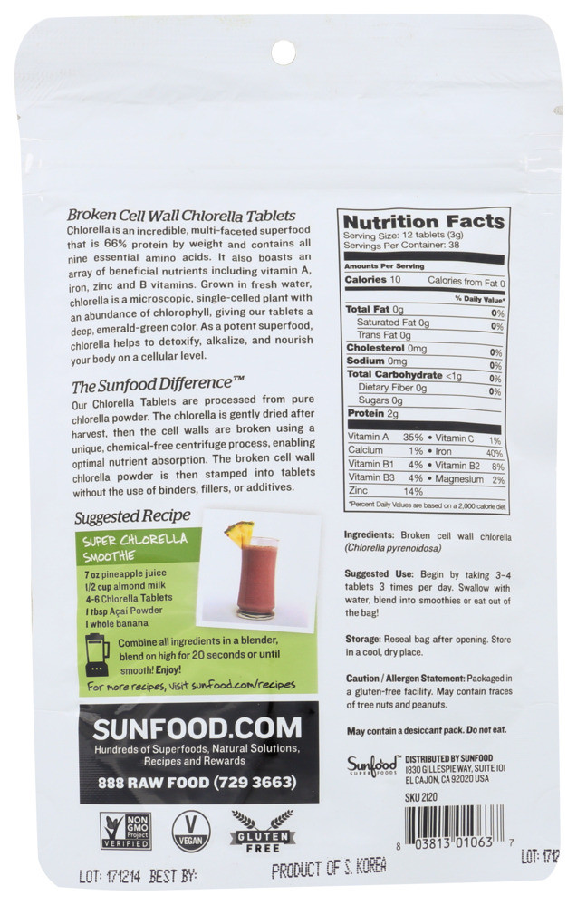 Sun Chlorella Rejuv-a-wafers Superfood Supplement For Dogs And Cats ...