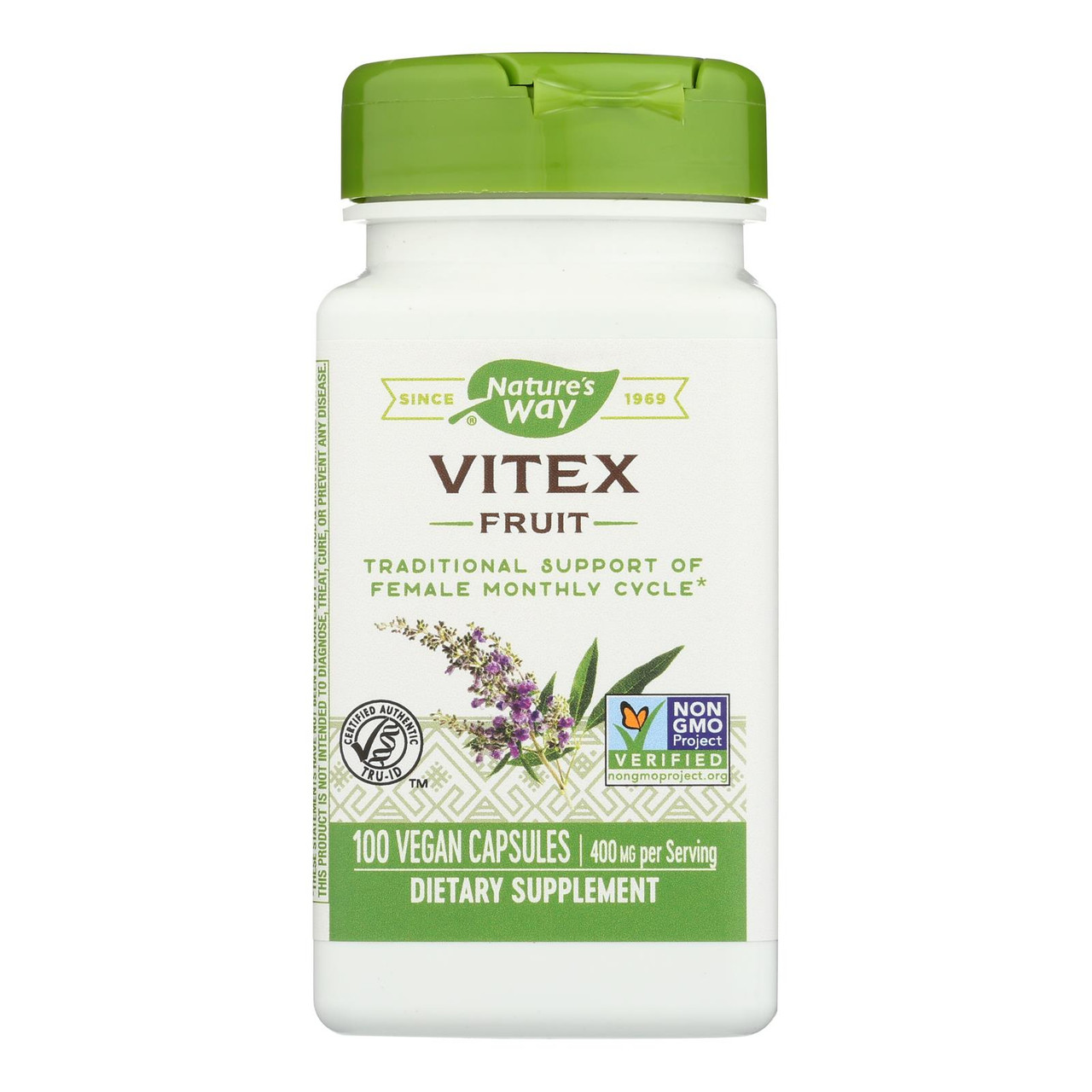 Nature's Way Vitex Fruit - 400 Mg - 100 Capsules