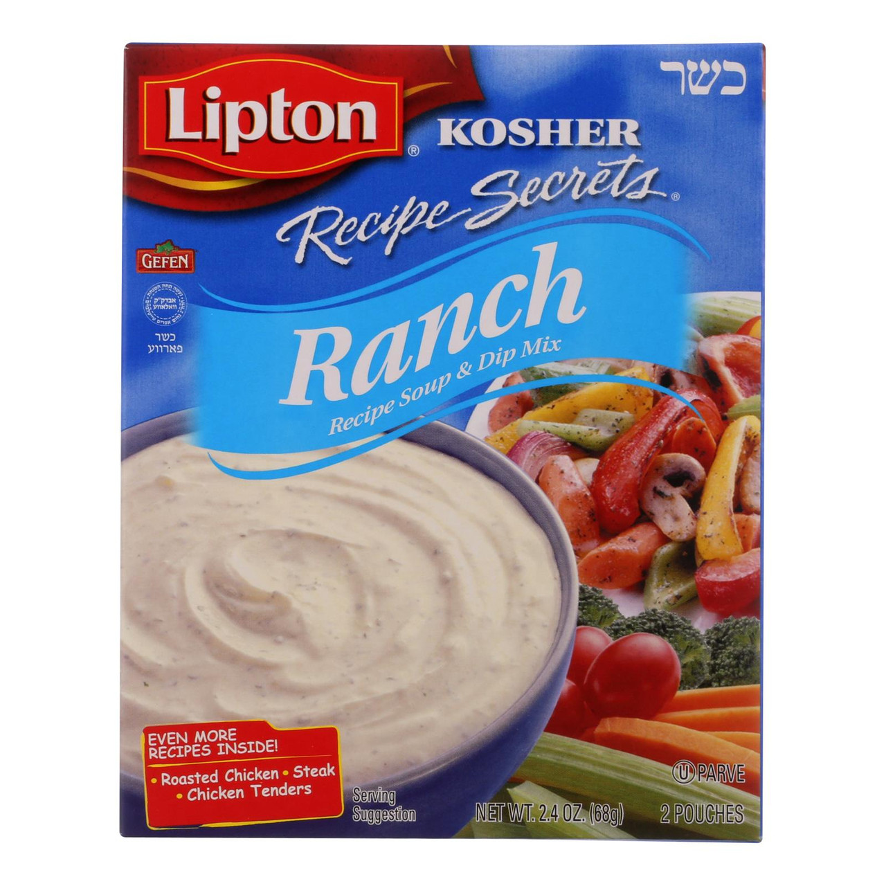Lipton Soup And Dip Mix - Recipe Secrets - Ranch - Kosher - Packet - 2. ...