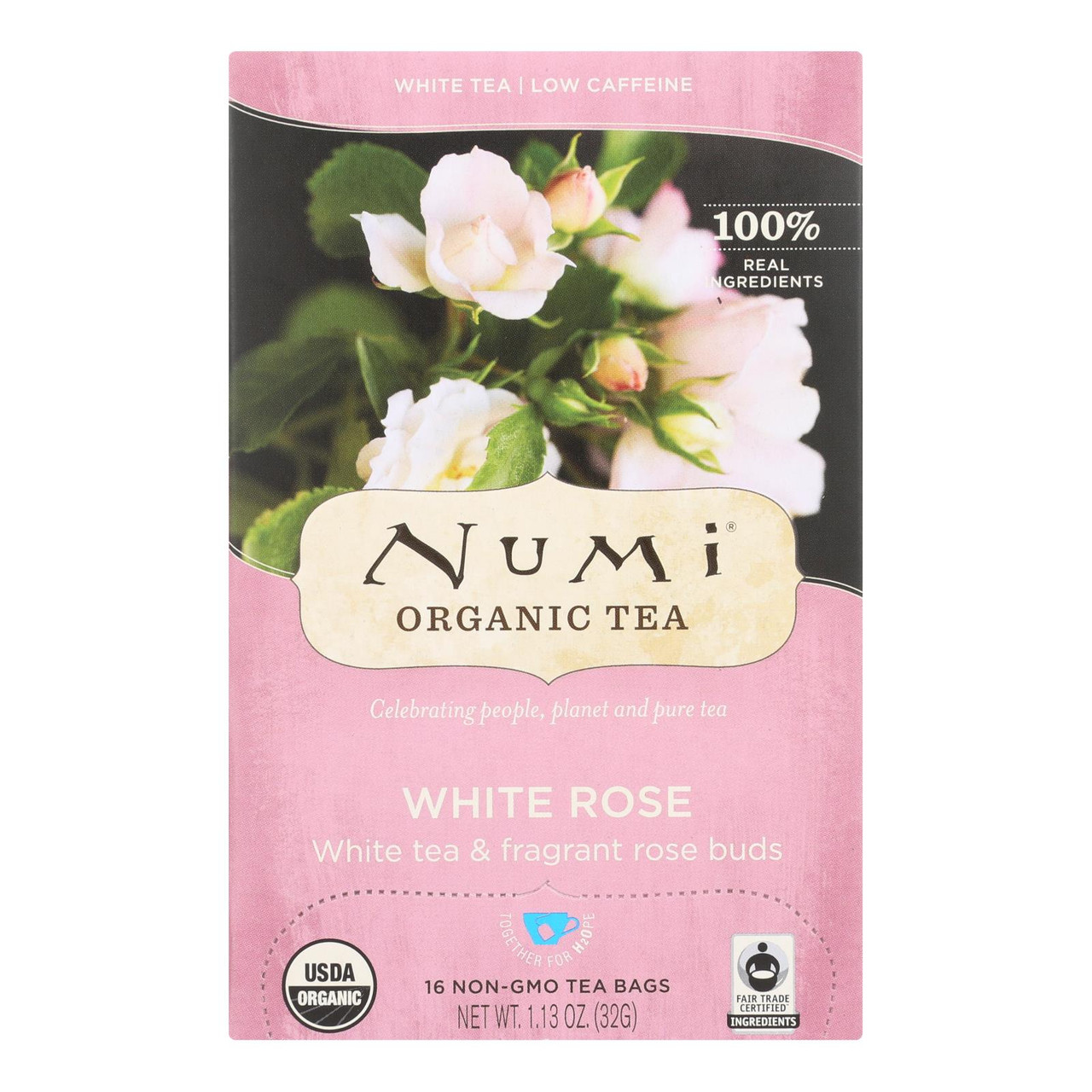 Numi Tea White Tea - White Rose - Case Of 6 - 16 Bags