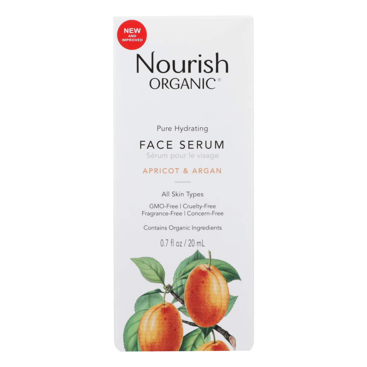 Nourish Organic Face Serum Pure Hydrating Argan Apricot And Rosehip