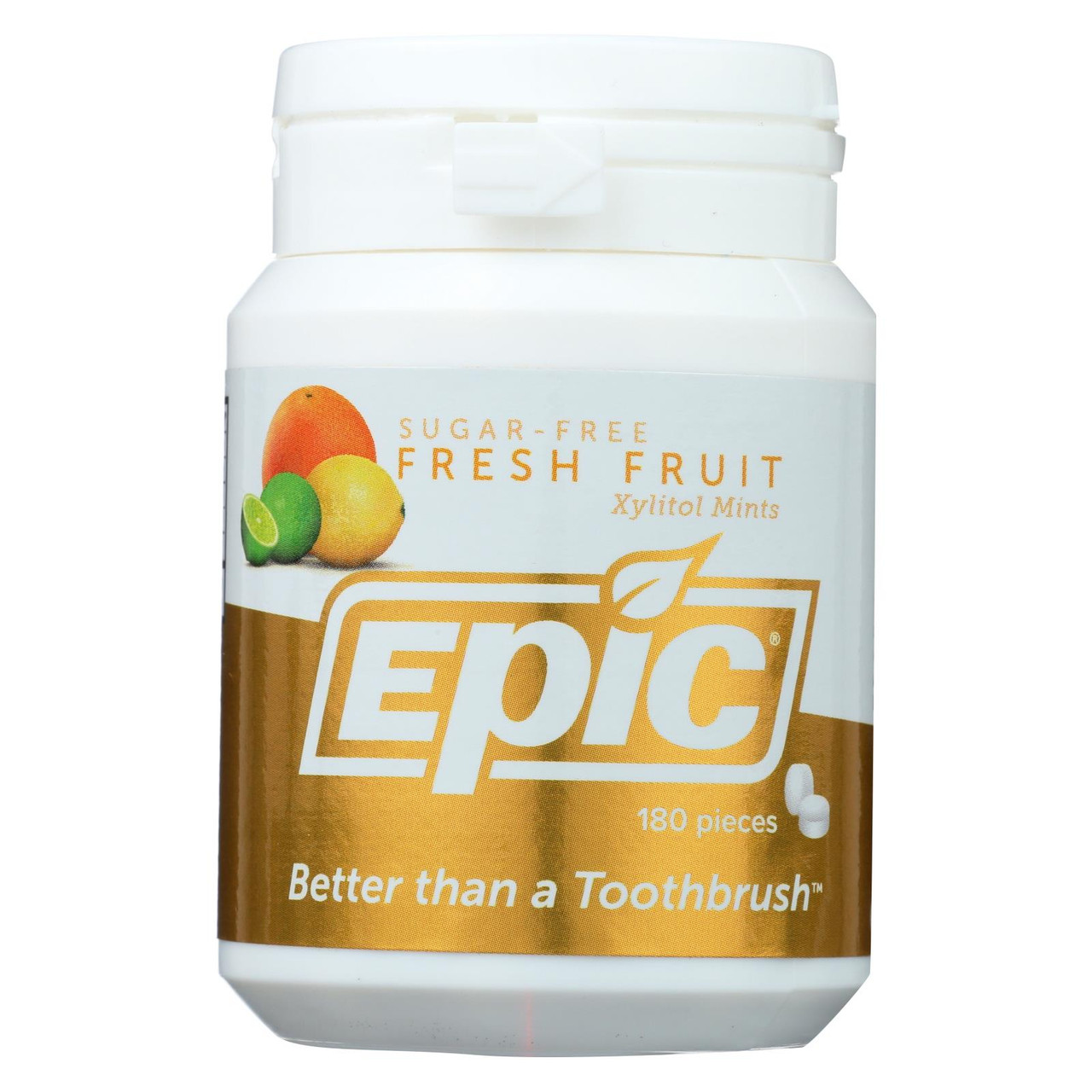 Epic Dental Mints - Fruit Xylitol Bottle - 180 Ct