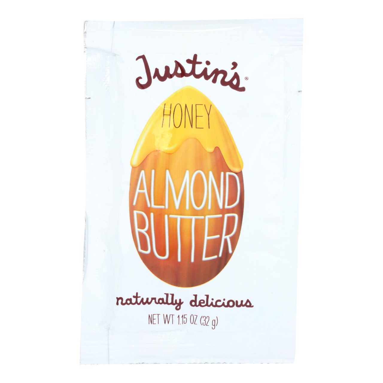 Justin's Nut Butter Squeeze Pack - Almond Butter - Honey - Case Of 10 ...