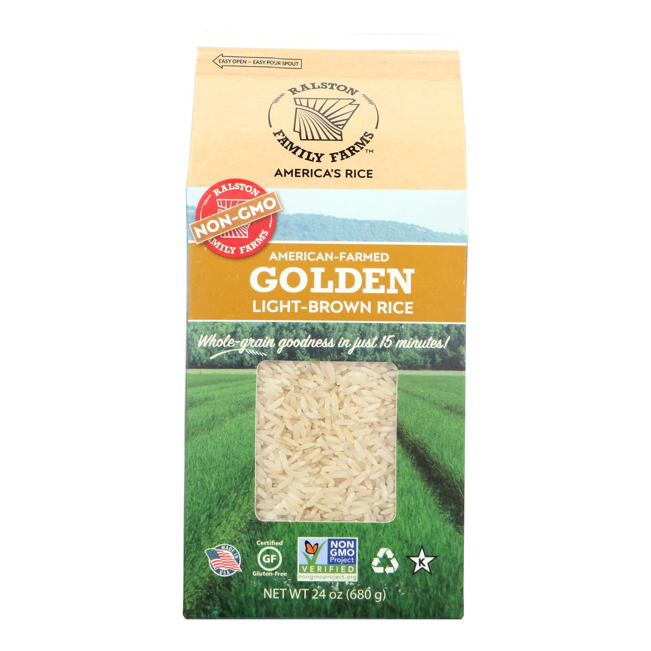 Ralston Family Farms - Rice Golden Light Brown - Case Of 6-24 Oz - Pure ...
