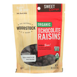 Woodstock Snacks - Organic - Dark Chocolate Raisins - 8.5 Oz - Case Of 8