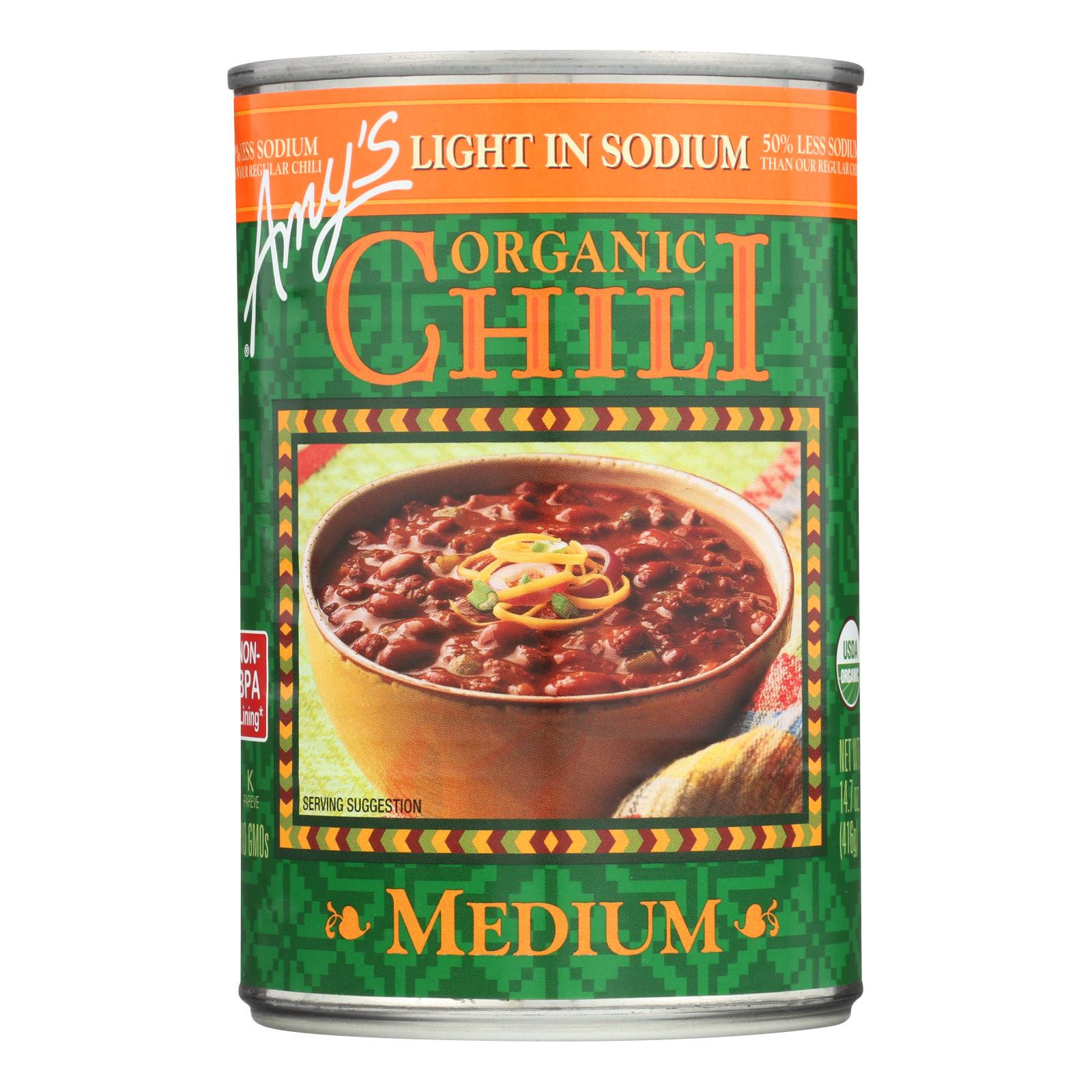Amy's Organic Medium Chili - Case Of 12 - 14.7 Oz
