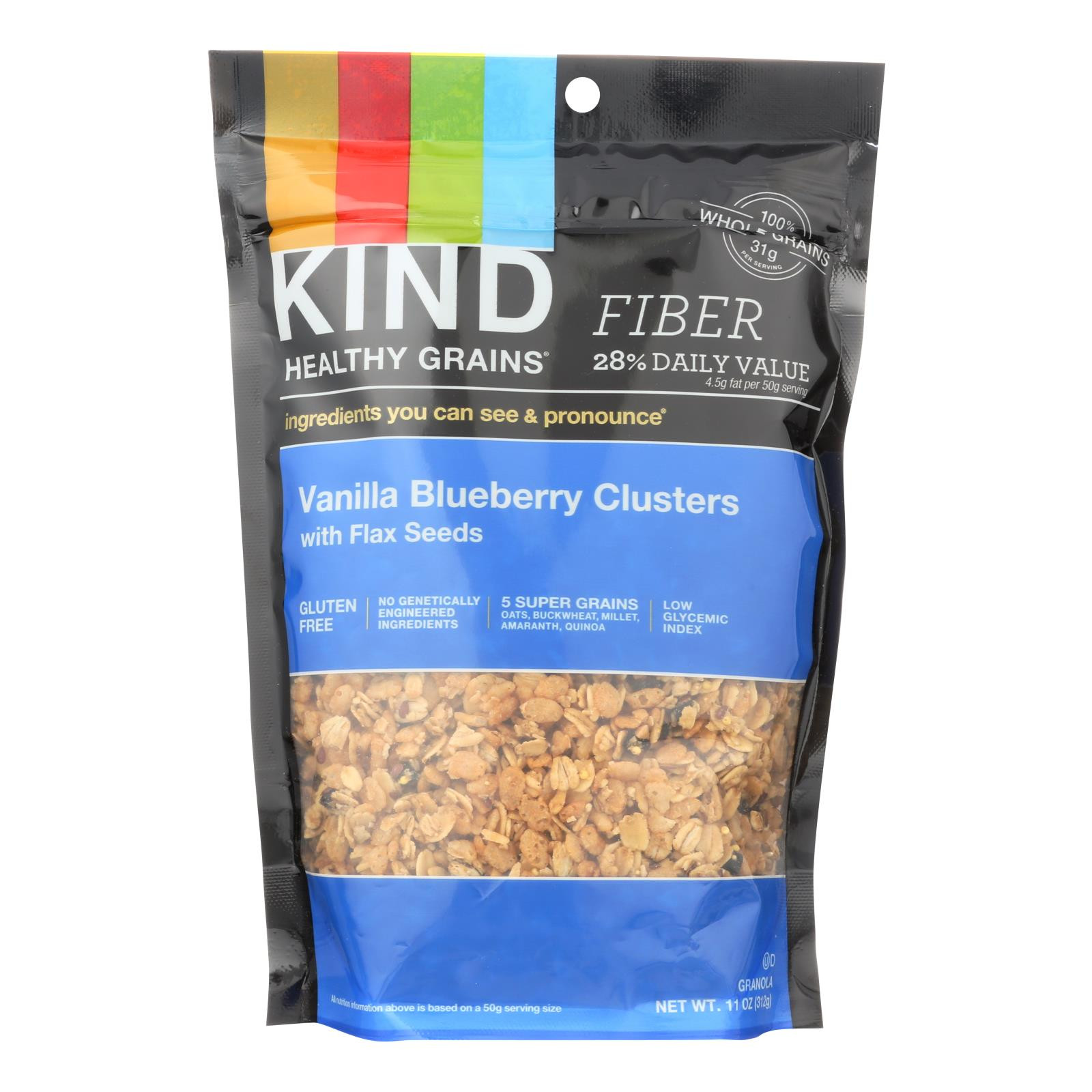 Kind Healthy Grains Vanilla Blueberry Clusters With Flax Seeds - 11 Oz ...