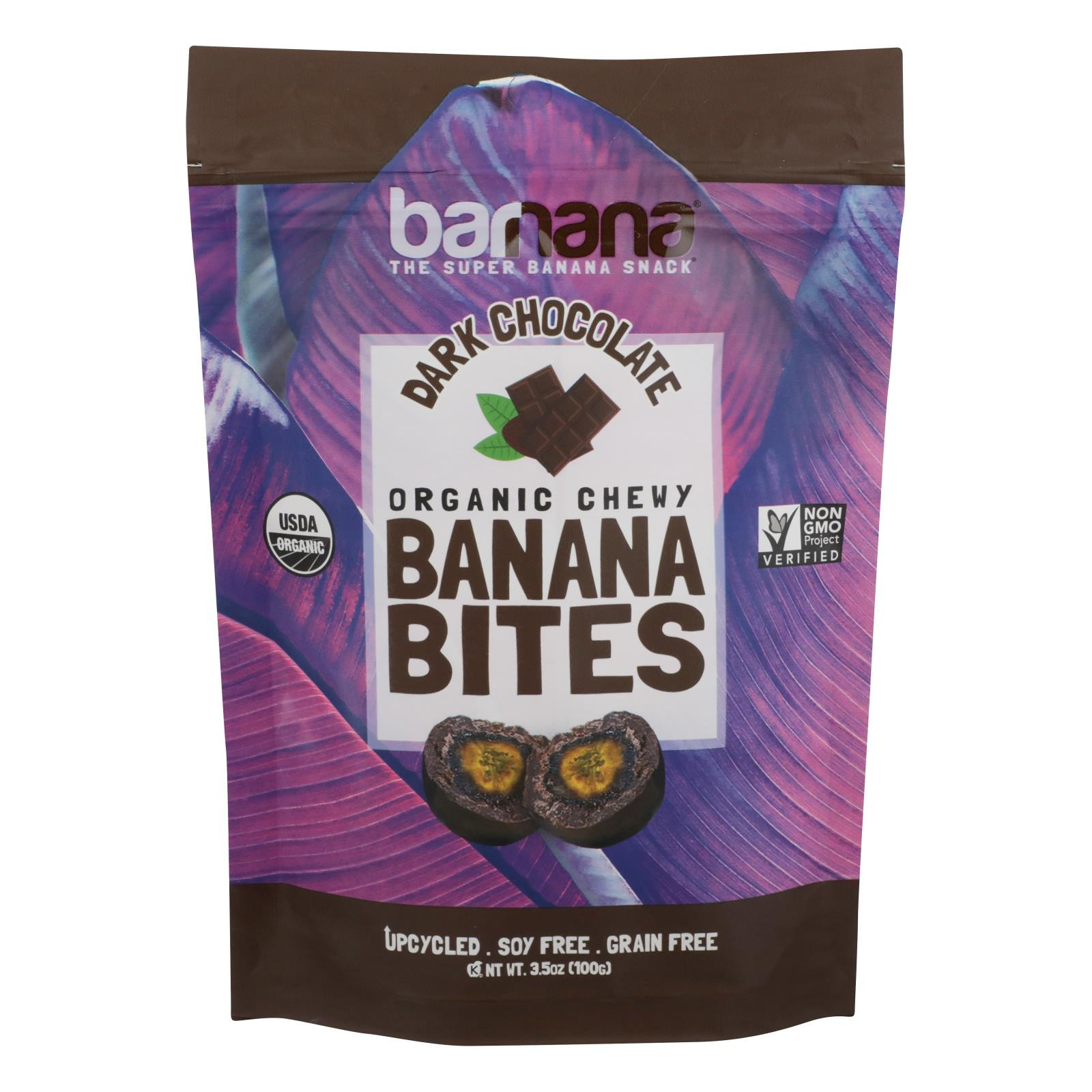 Barnana Chewy Banana Bites - Organic Peanut Butter - Case Of 12 - 3.5 Oz.