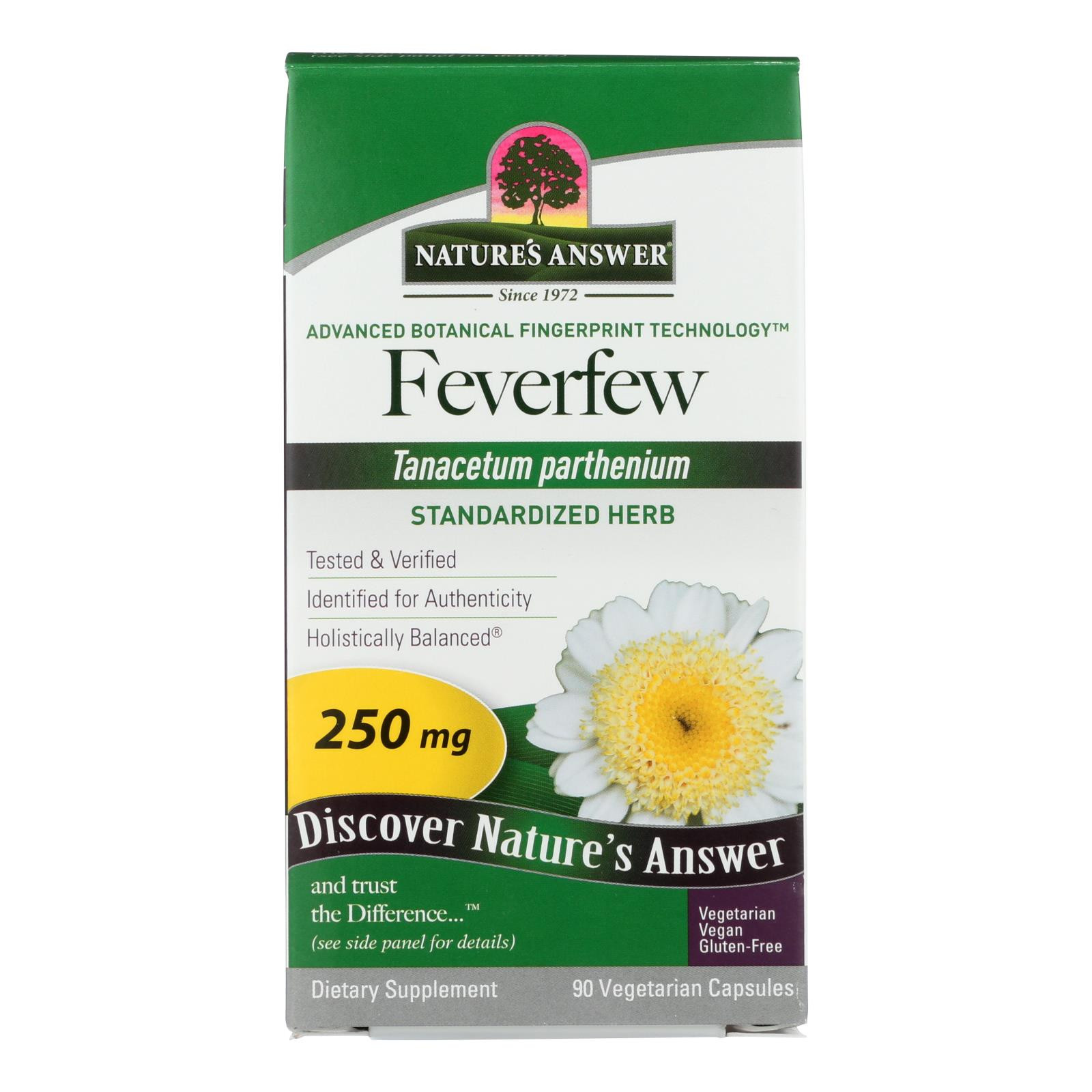 Nature's Answer Feverfew Herb - 90 Vegetarian Capsules