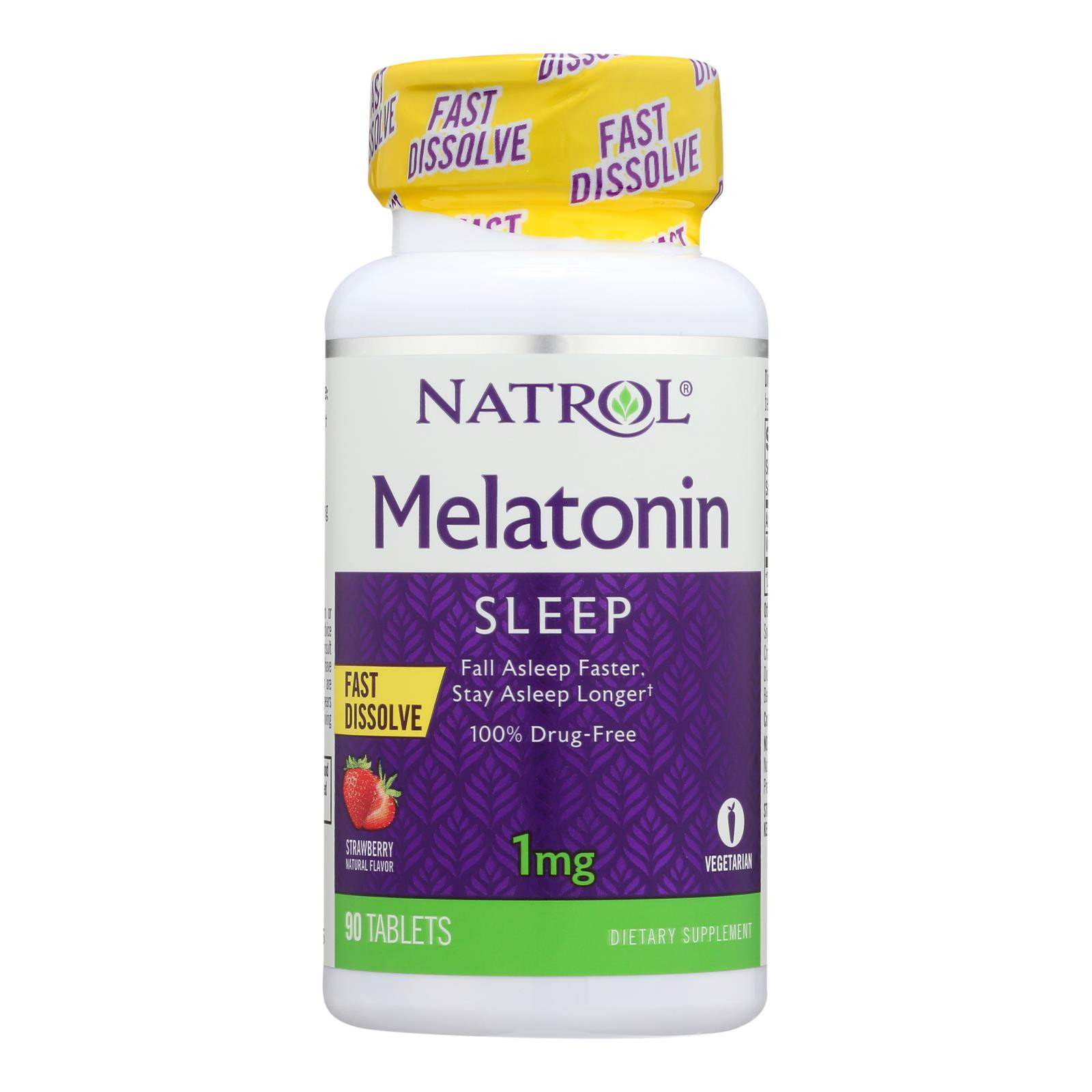 Natrol Melatonin Fast Dissolve Strawberry - 3 Mg - 90 Tablets