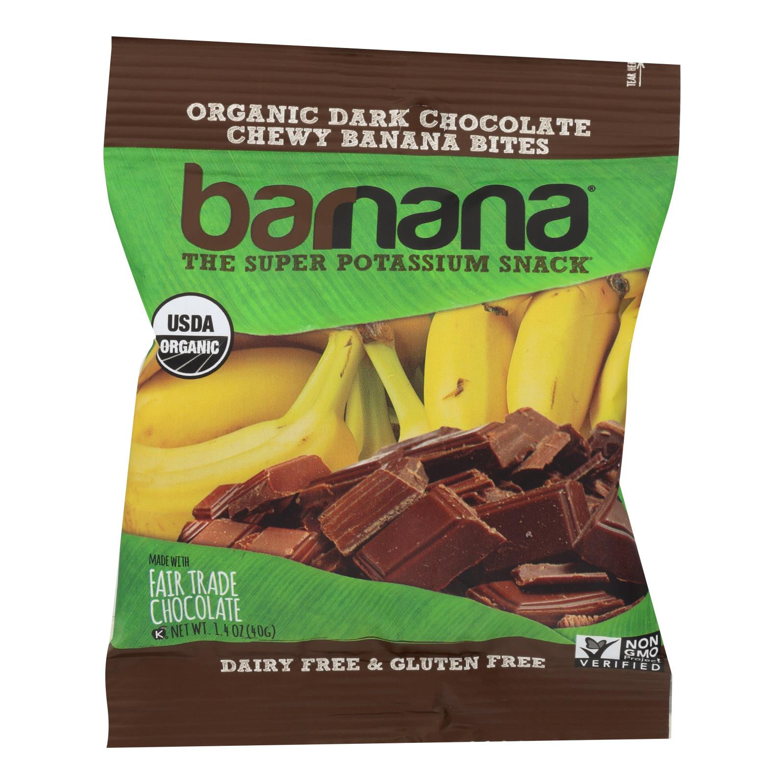 Barnana Chewy Banana Bites - Organic Peanut Butter - Case Of 12 - 3.5 Oz.