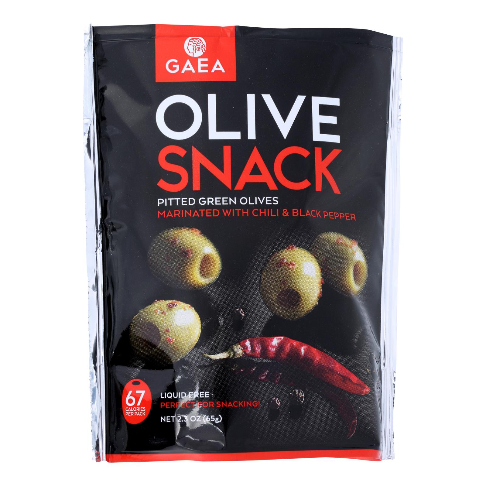 Oloves Green Pitted Olives - Chili And Oregano - Case Of 10 - 1.1 Oz.