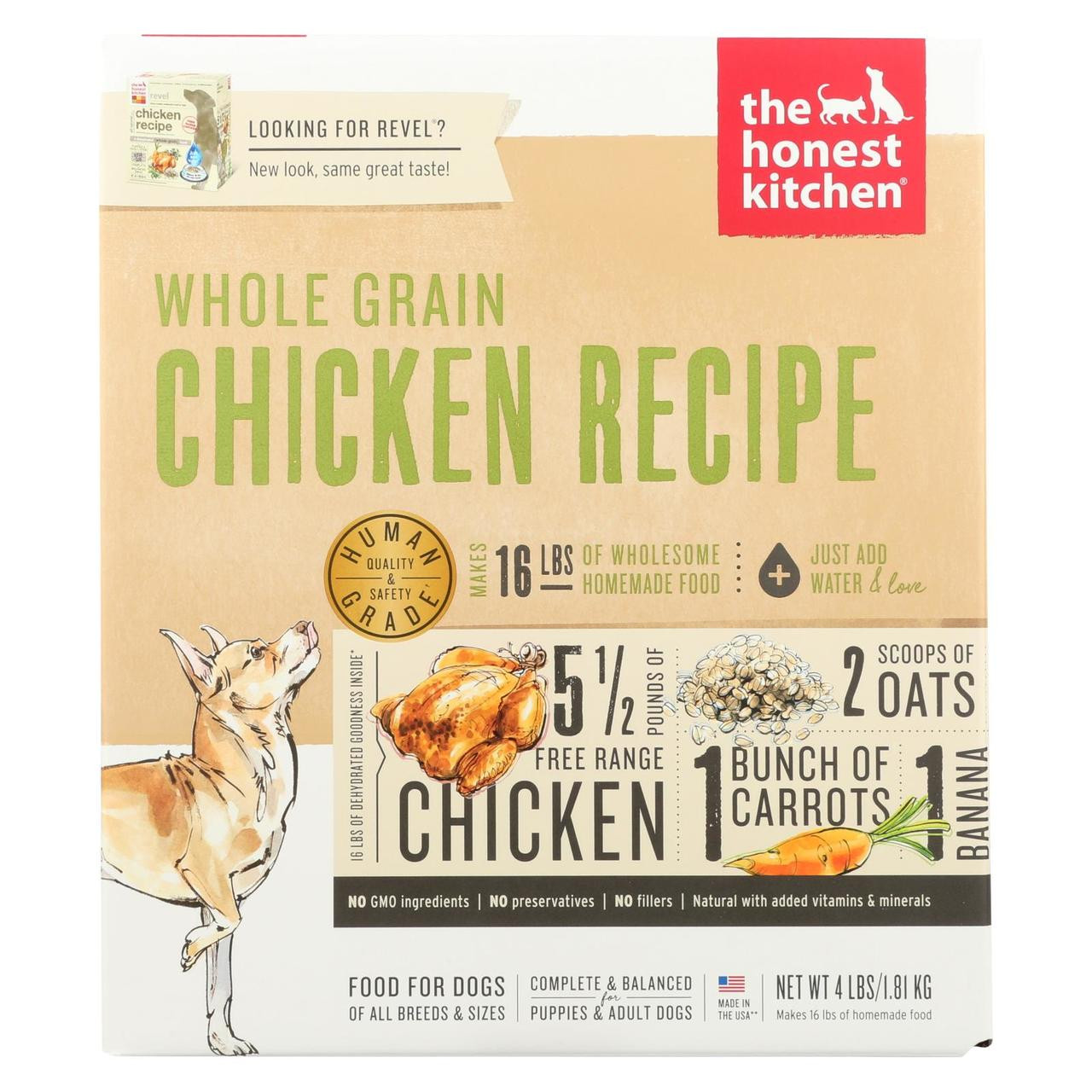 The Honest Kitchen Force - Grain Free Chicken Dog Food - 4 Lb.